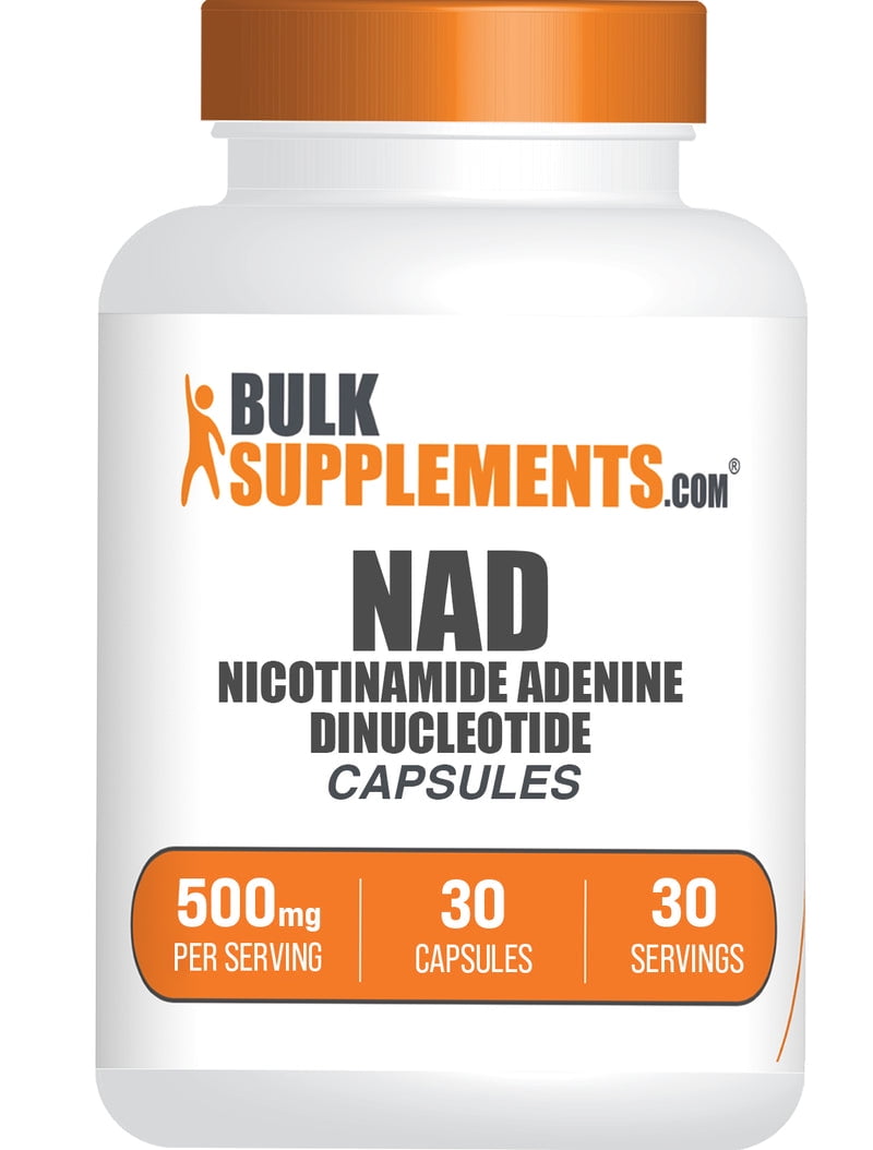 BulkSupplements* NAD Capsules - Nicotinamide Adenine Dinucleotide - 20mg Per Serving (30 ...