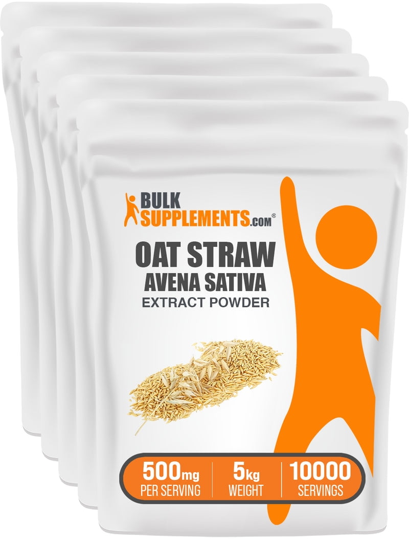 BulkSupplements Oat Straw Extract Powder - 500mg per Serving - 5 ...