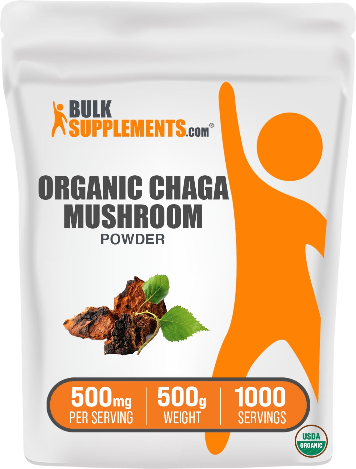 BulkSupplements Organic Chaga Mushroom Powder - 500mg per Serving - 500 ...