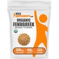 BulkSupplements Organic Fenugreek Extract Powder- 300mg per Serving ...