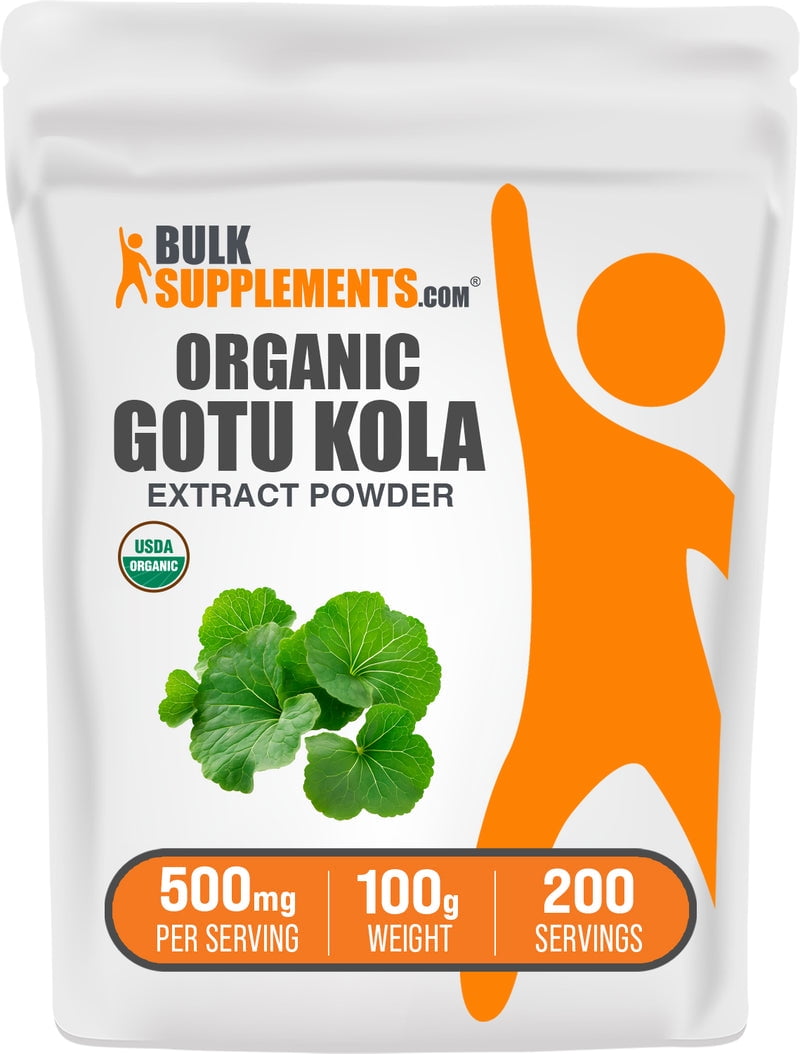 BulkSupplements Organic Gotu Kola Extract Powder - 500mg per Serving ...