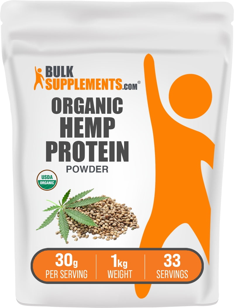 BulkSupplements Organic Hemp Seed Protein Powder - 30g per Serving - 1 ...