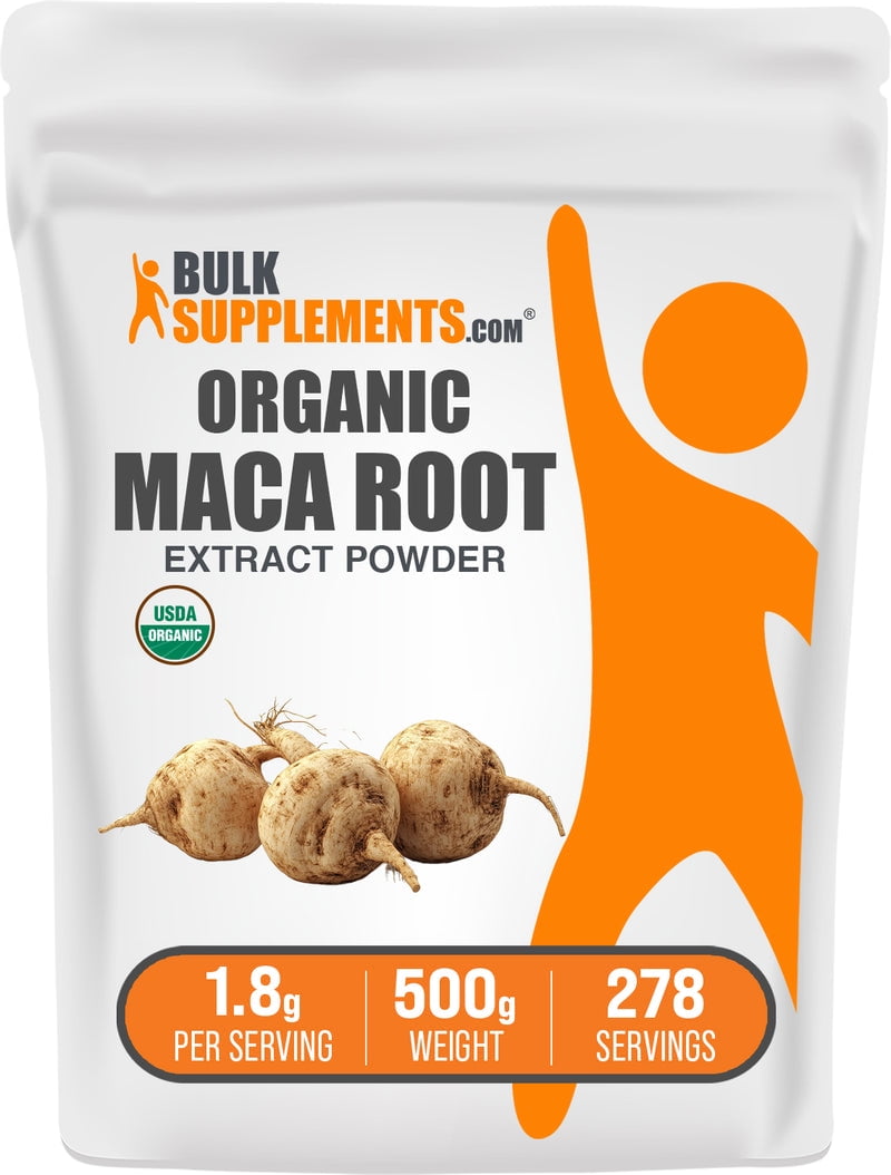 BulkSupplements Organic Maca Root Extract Powder - 1.8g per Serving ...