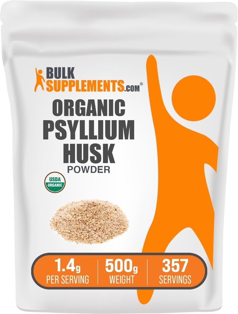 Organic Psyllium Husk Powder, 1400mg - Unflavored Keto BulkSupplements ...