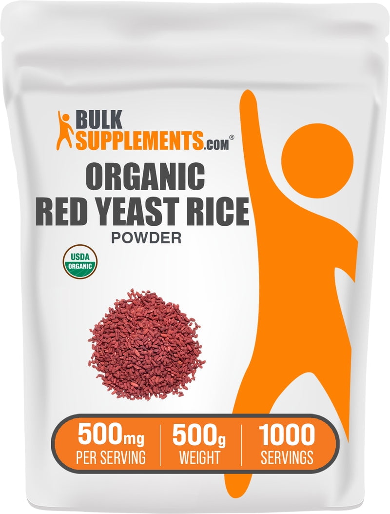 BulkSupplements Organic Red Yeast Rice Powder - 500mg per Serving - 500 ...