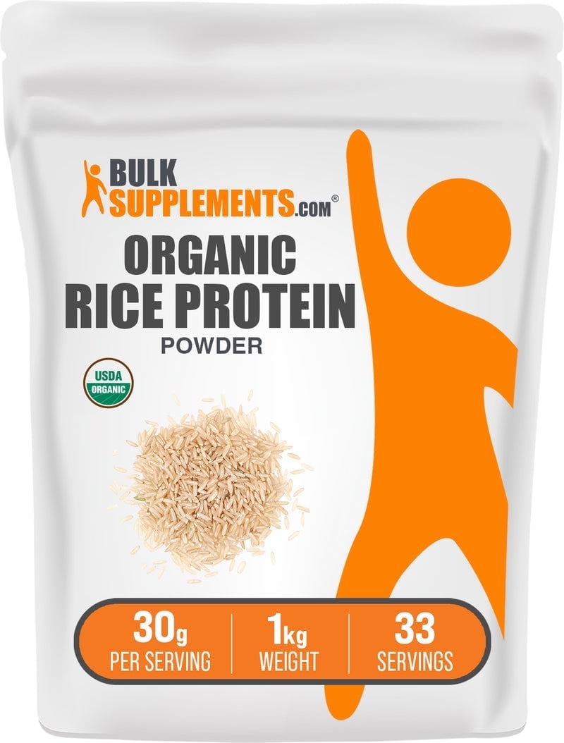 BulkSupplements Organic Rice Protein Powder - Non-Dairy Protein ...