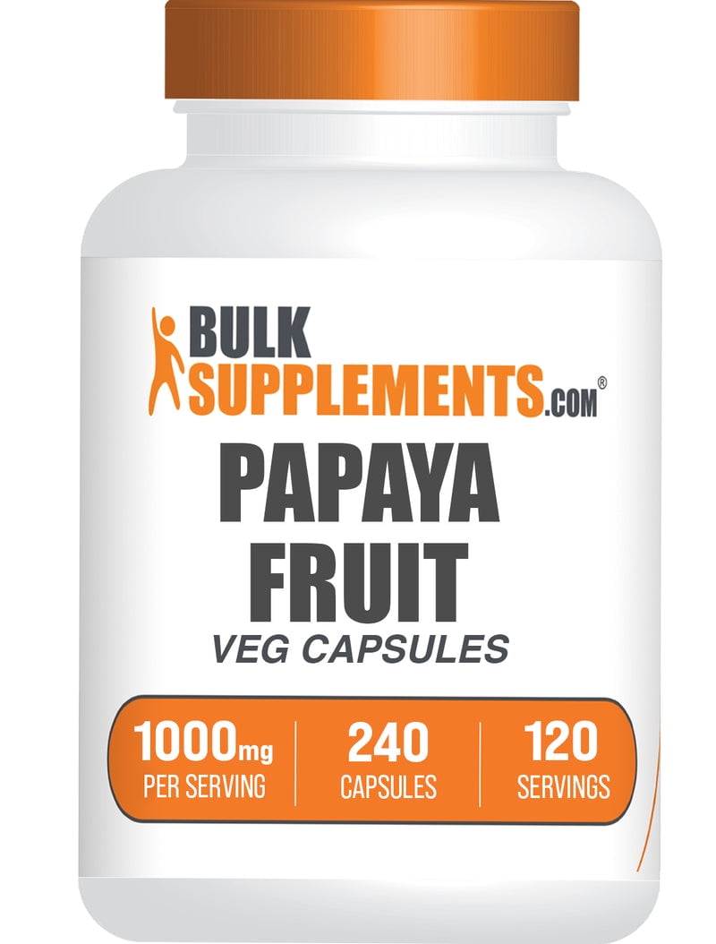 BulkSupplements Papaya Fruit Extract Capsules - Vegan, 1000mg per ...