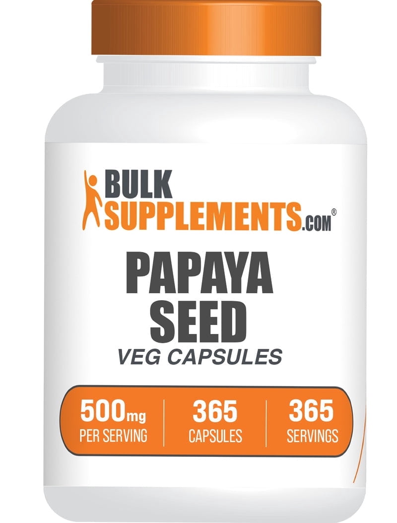 BulkSupplements.com 1000mg Papaya Seed Capsules - Vitamin-Rich Immune ...