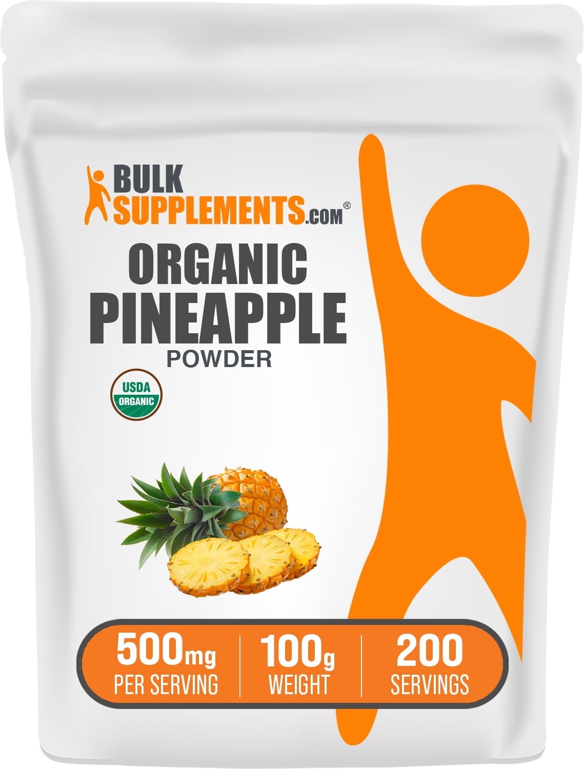BulkSupplements Pineapple Powder 500mg Dietary Supplement Rich in ...