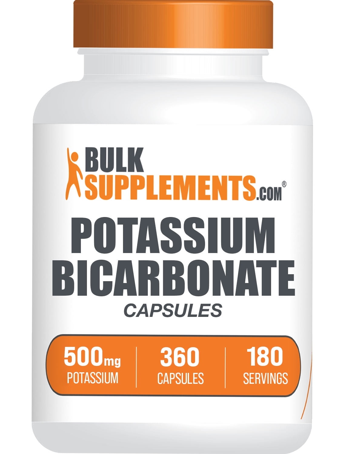 BulkSupplements.com Potassium Bicarbonate Capsules, 500mg Potassium Per ...