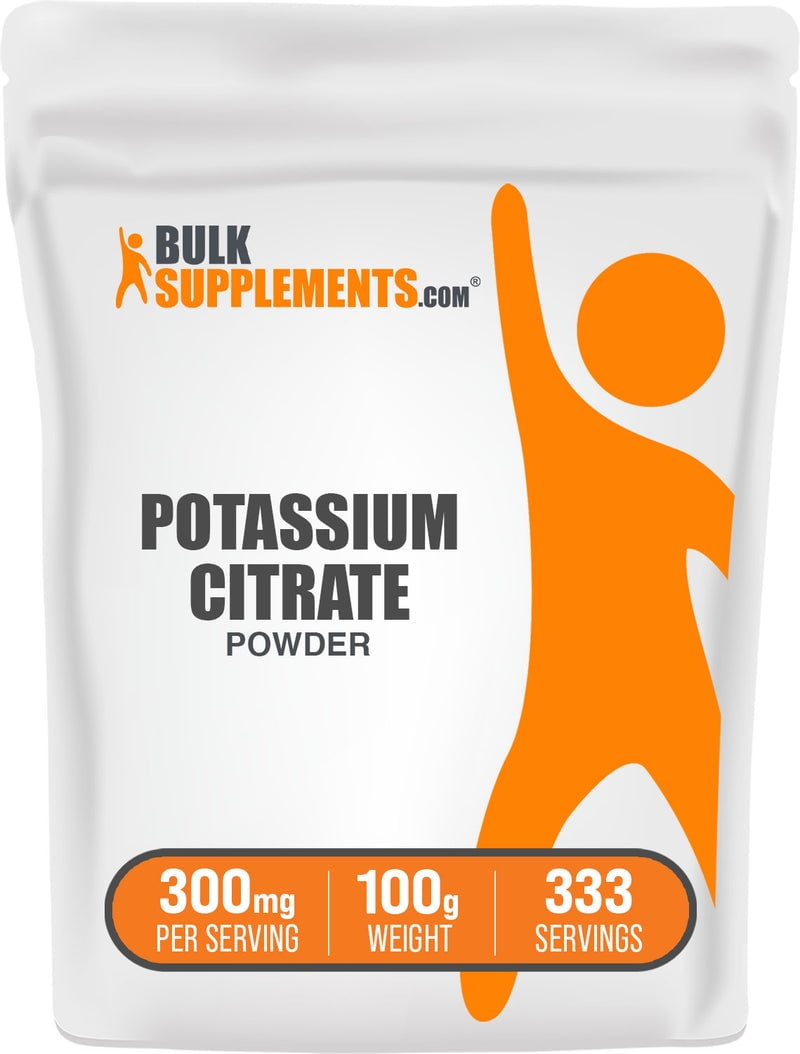 BulkSupplements Potassium Citrate Powder, 300mg Per Serving - 100 Grams ...