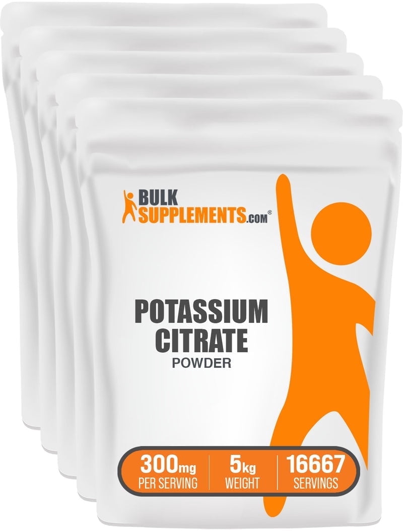 BulkSupplements Potassium Citrate Powder - Gluten Free, 300mg per ...
