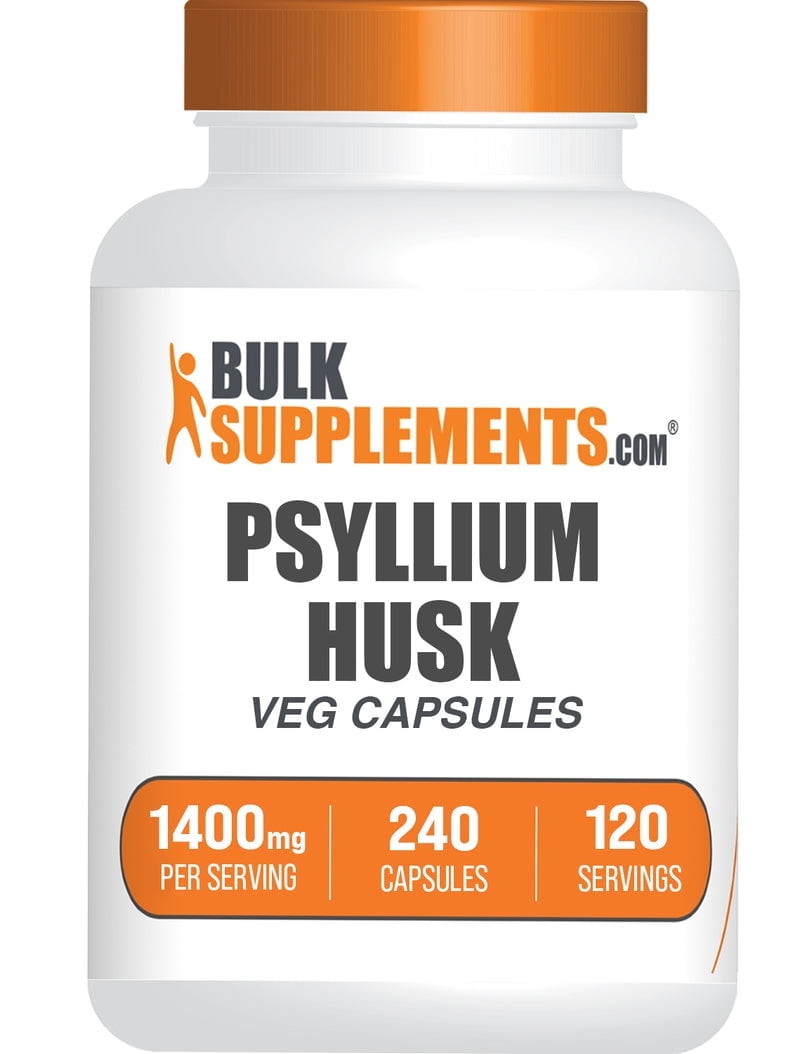 BulkSupplements Psyllium Husk Capsules - Vegan, 1400mg per Serving (240 ...
