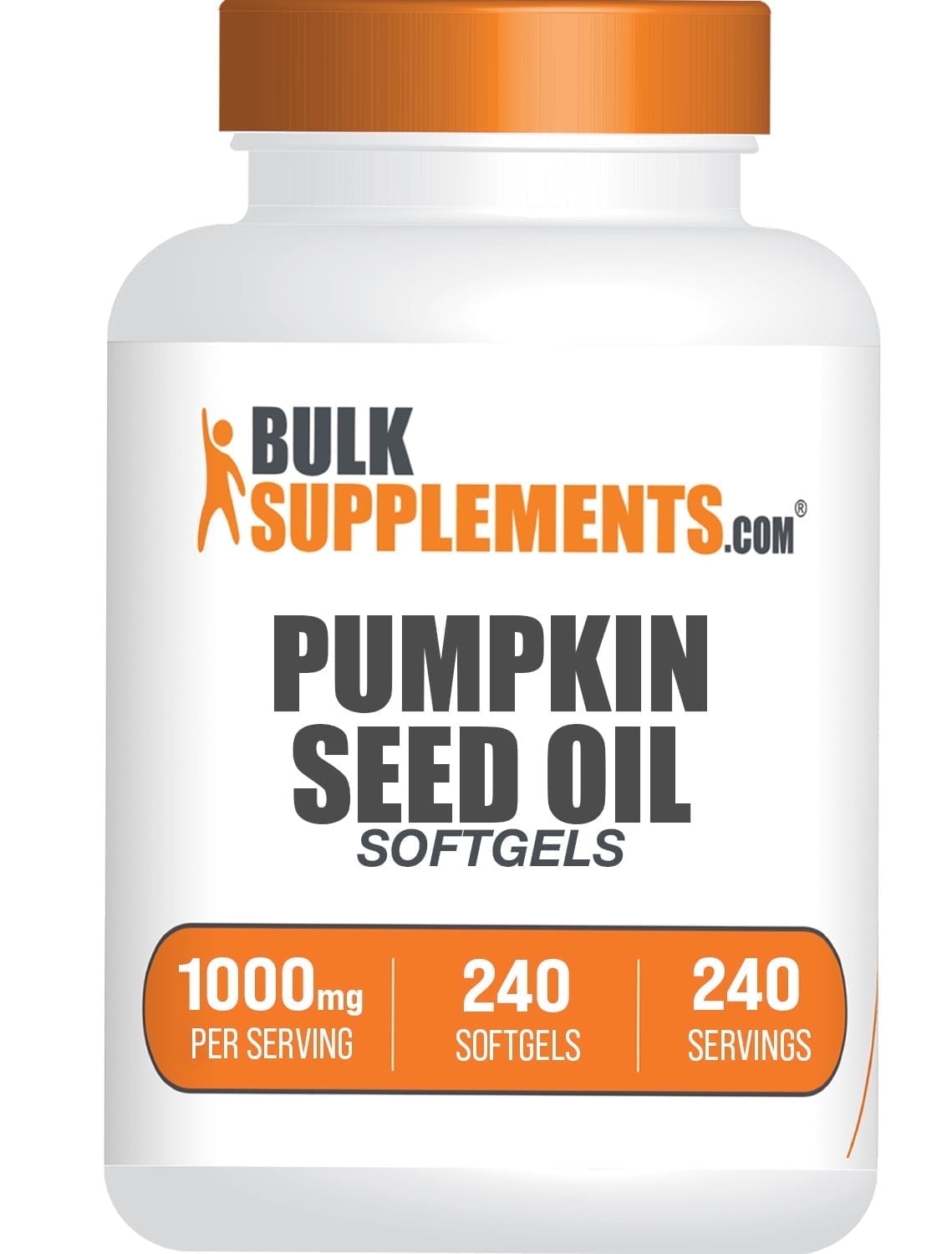 BulkSupplements.com Pumpkin Seed Oil Softgels, 1000mg, 240 Capsules ...