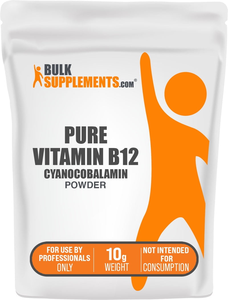 BulkSupplements Pure Vitamin B12 Powder - as Cyanocobalamin - 10 Grams ...