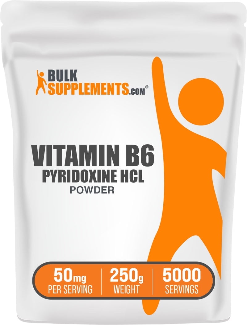 BulkSupplements Pyridoxine Hydrochloride (Vitamin B6) Powder - 50mg per Serving - 250 Grams (8.8 ...