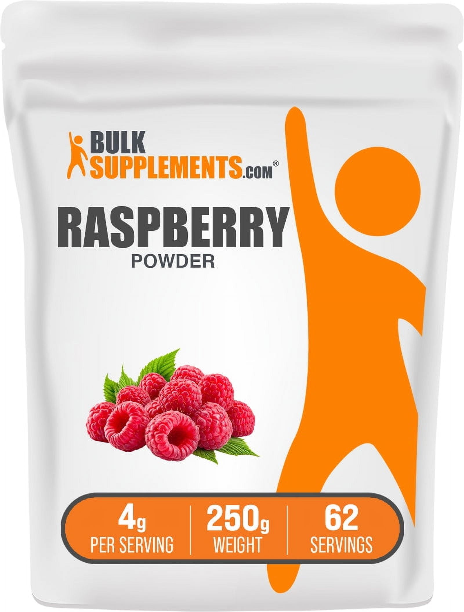 BulkSupplements Raspberry Powder - 4g per Serving - 250 Grams (8.8 oz ...