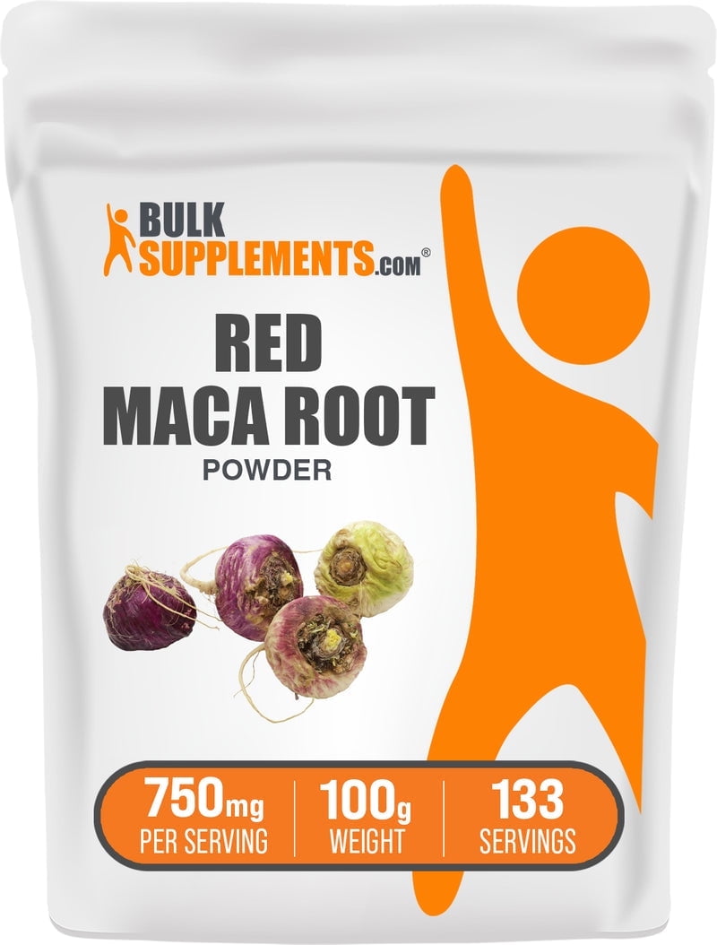 BulkSupplements Red Maca Root Powder- 750mg per Serving - 100 Grams (3. ...