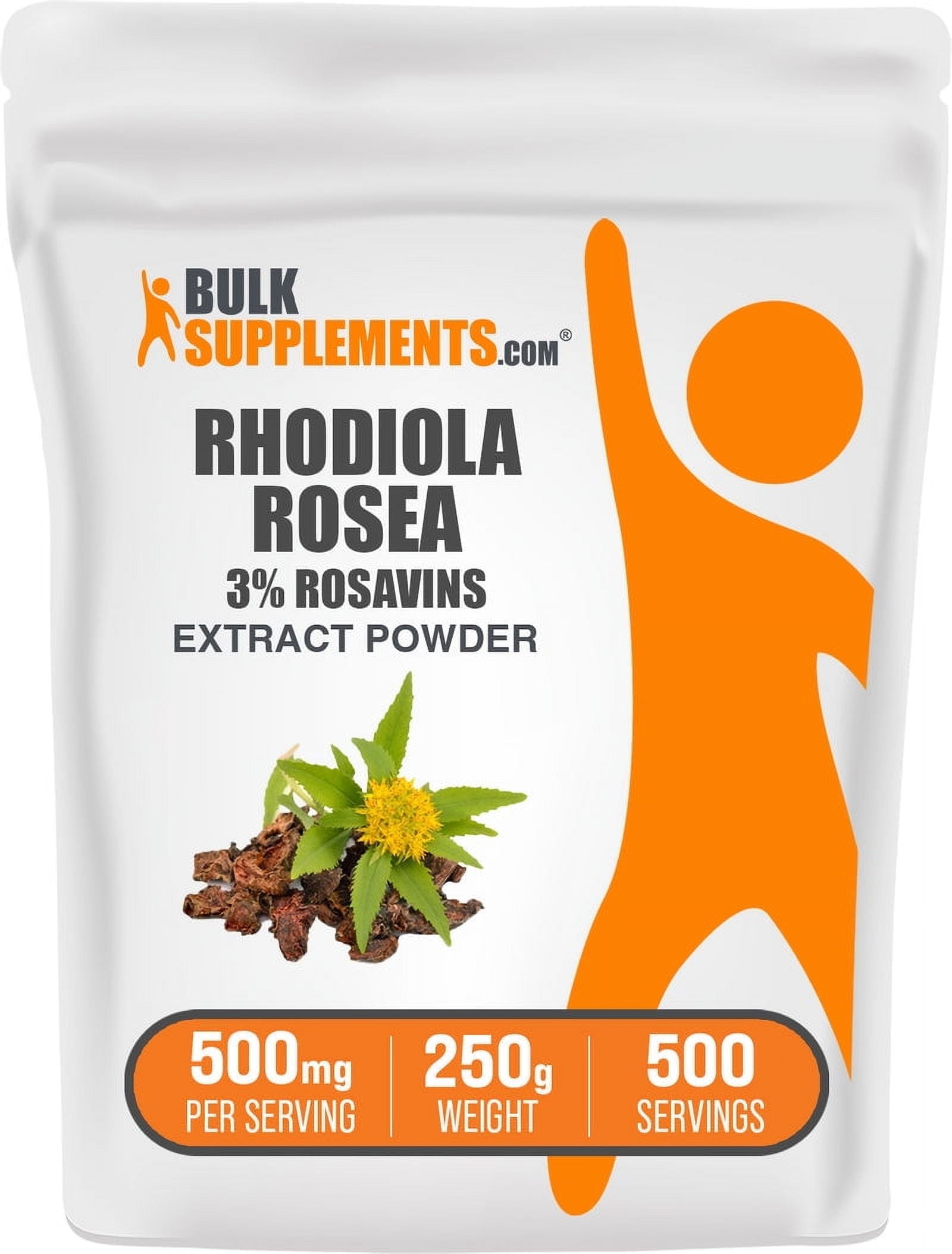 BulkSupplements Rhodiola Extract Powder (3% Rosavin), Herbal Supplement ...