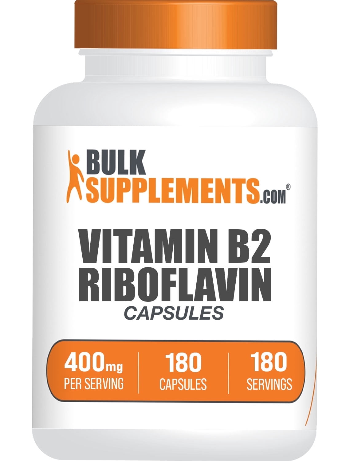 BulkSupplements 400mg Riboflavin, B2 Vitamins Capsules - Eye & Cardio ...