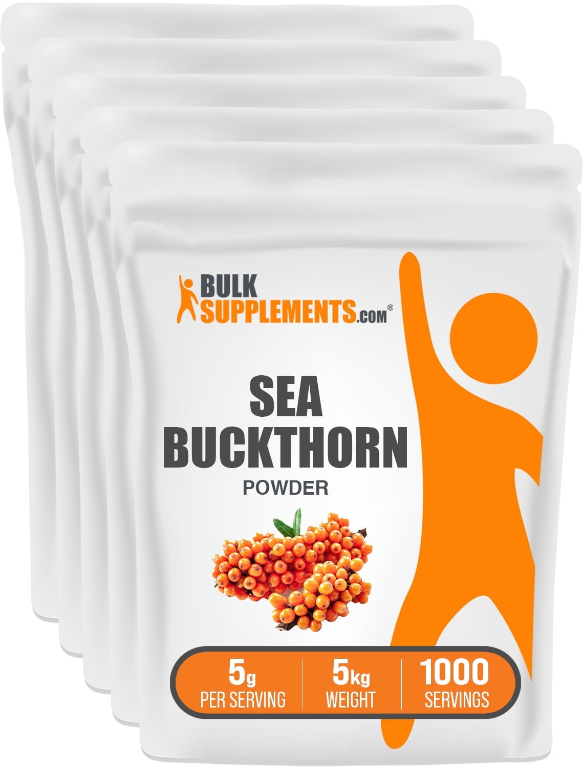 BulkSupplements Sea Buckthorn Powder - 5g per Serving - 5 Kilograms (11 ...