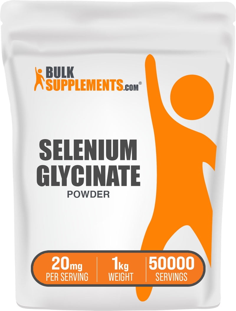 BulkSupplements Selenium Glycinate Powder - 20mg per Serving - 1 Kilogram (2.2 lbs) - 50000 ...