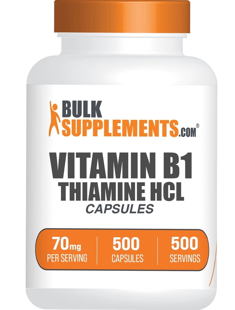 BulkSupplements Thiamine HCl Capsules - Vitamin B1, 70mg per Serving ...