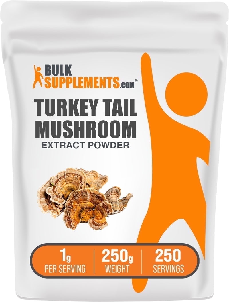 BulkSupplements Turkey Tail Mushroom Extract Powder - Coriolus ...