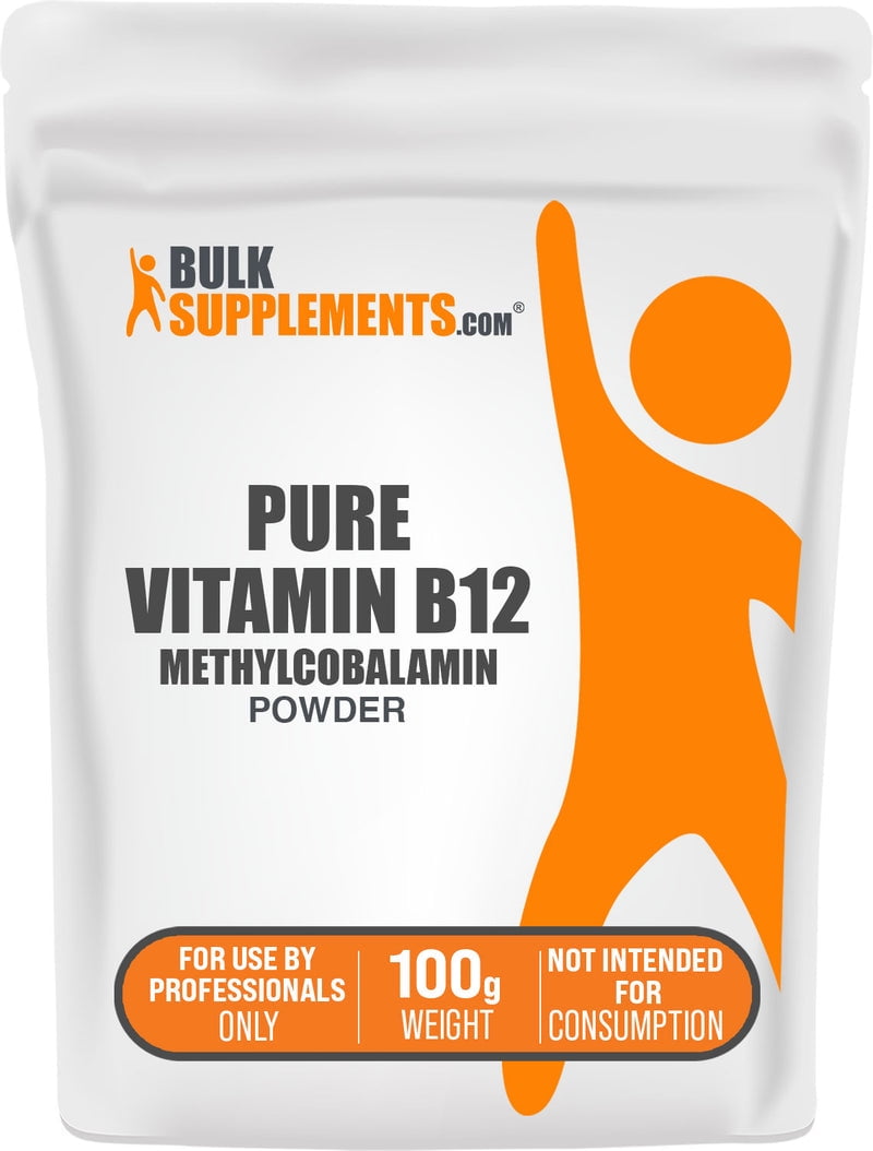 BulkSupplements Vitamin B12 Pure Methylcobalamin Powder (100 Grams ...