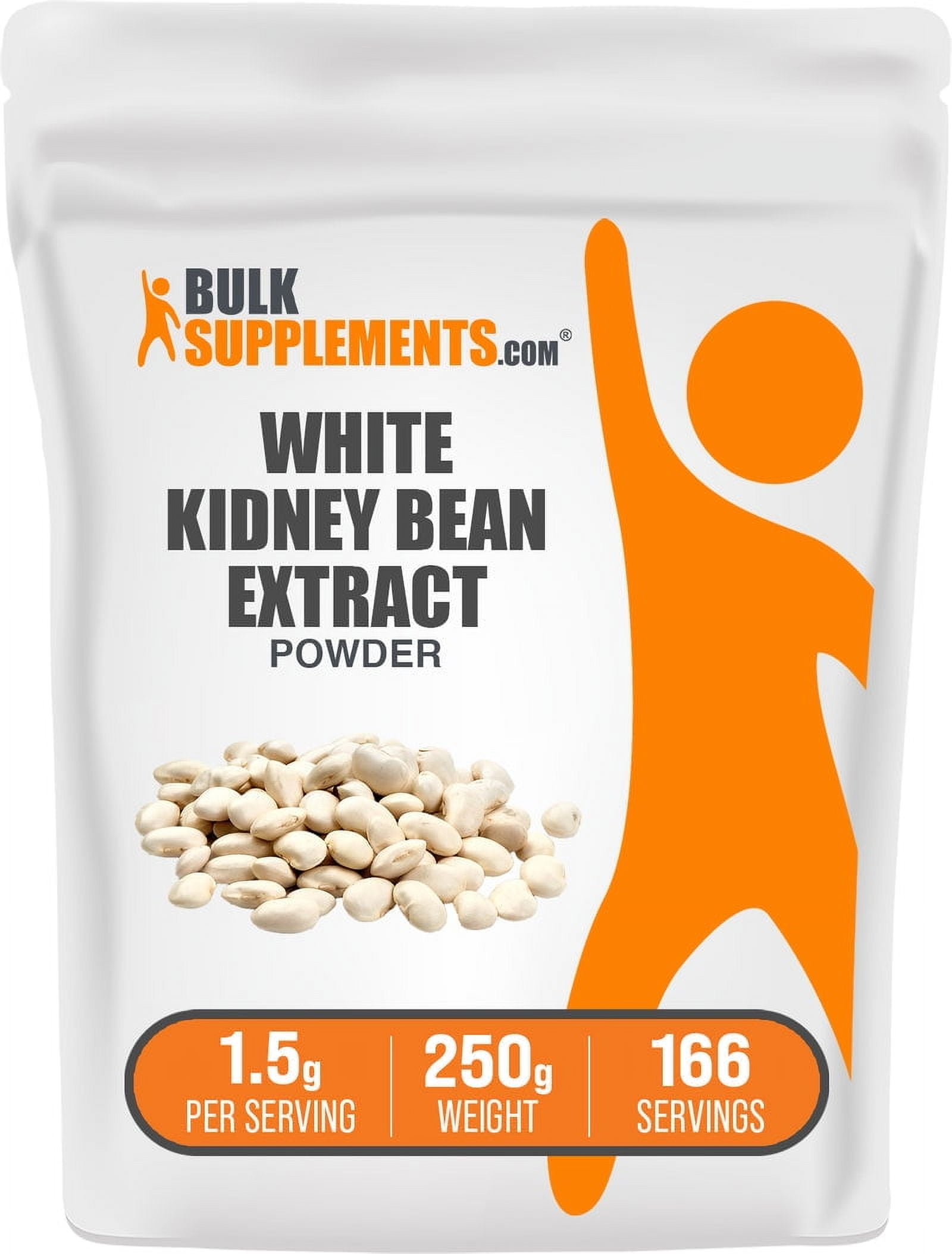 BulkSupplements White Kidney Bean Extract Powder - 1.5g per Serving ...