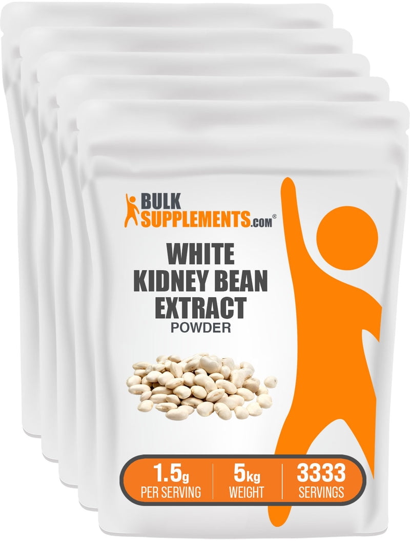 BulkSupplements White Kidney Bean Extract Powder - 1.5g per Serving - 5 ...
