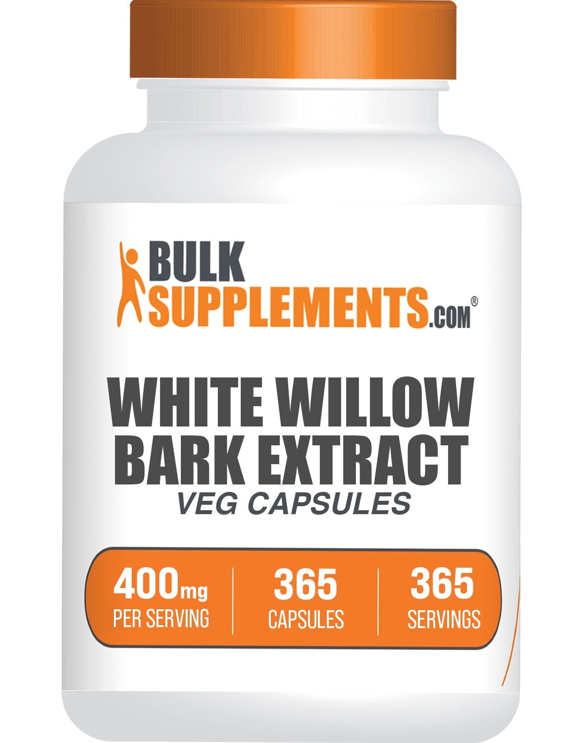 BulkSupplements White Willow Bark Extract Capsules - Vegan, 400mg per ...