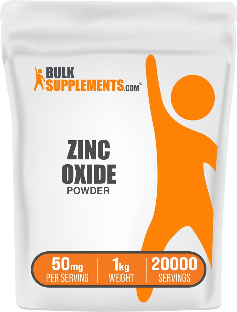 BulkSupplements.com Zinc Oxide Powder - Skin Mineral Supplement - Trace ...