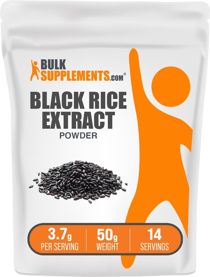 BulkSupplements Black Rice Extract Powder - 3.7g per Serving - 50 Grams ...