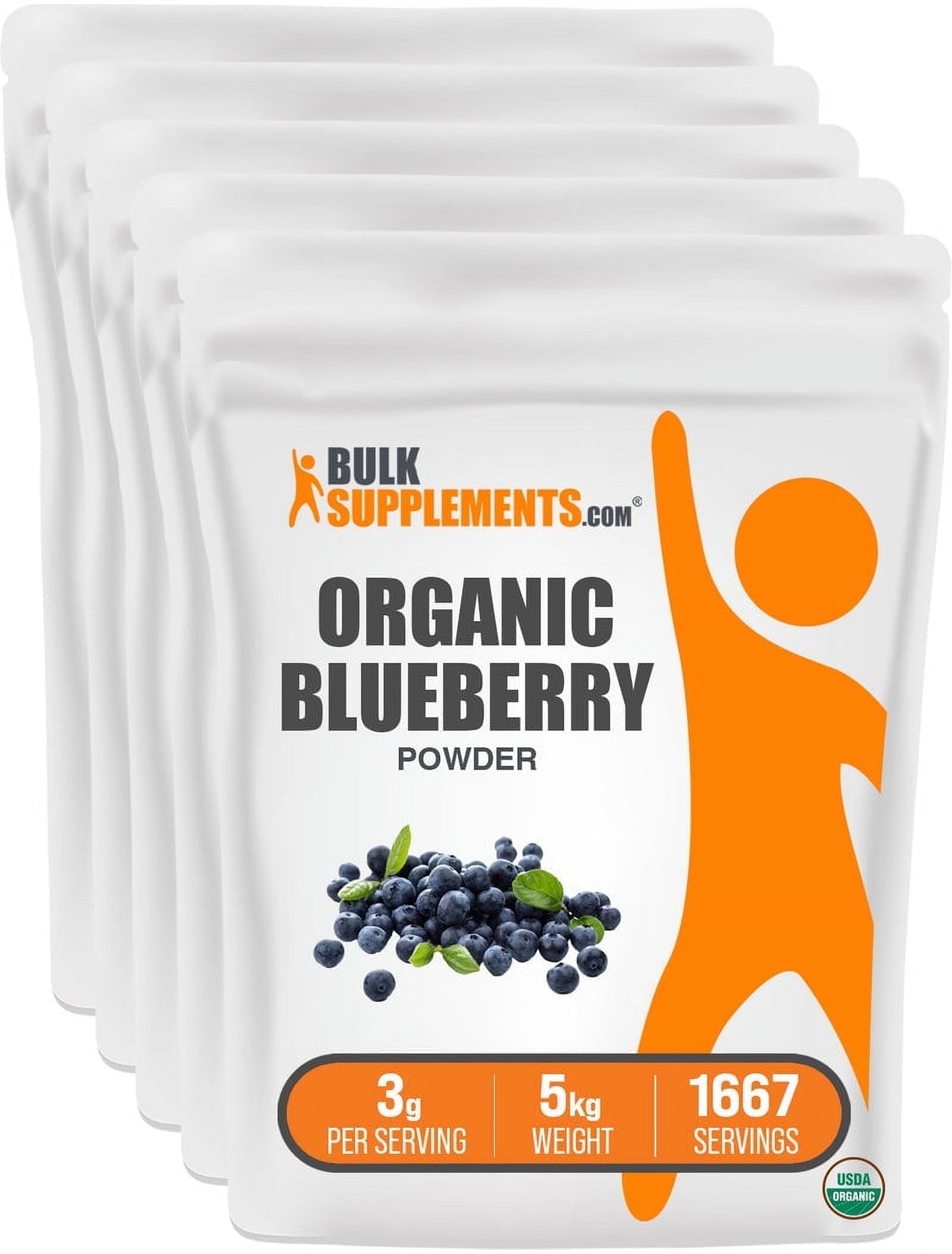 BulkSupplements Organic Blueberry Powder - 3g per Serving - 5 Kilograms ...