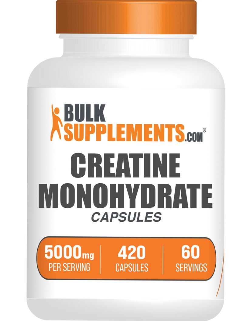 BulkSupplements.com Creatine Monohydrate Capsules, 5000mg - Creatine ...