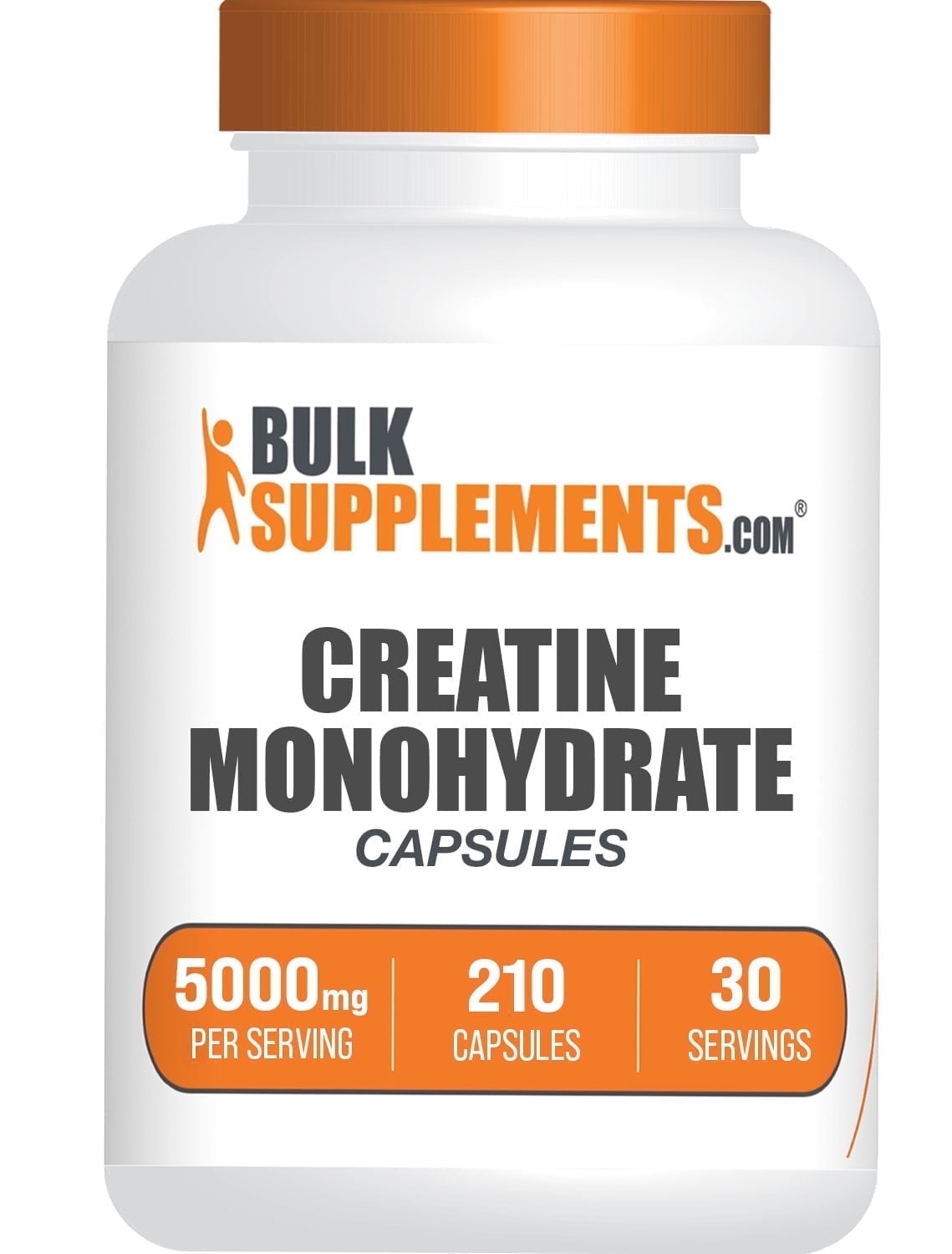 BulkSupplements Creatine Monohydrate 5000mg Capsules - Bodybuilding ...