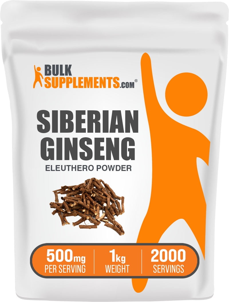 BulkSupplements Eleuthero (Siberian Ginseng) Powder - 500mg per Serving ...