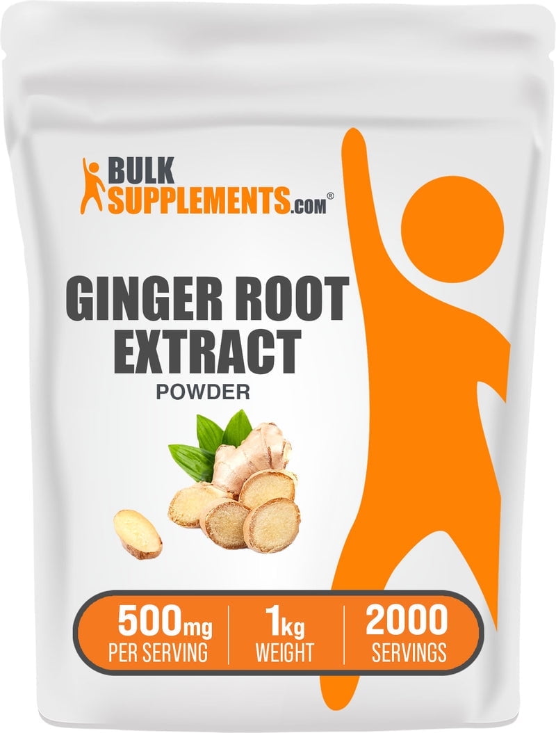 BulkSupplements Ginger Root Extract Powder - 500mg per Serving - 1 ...