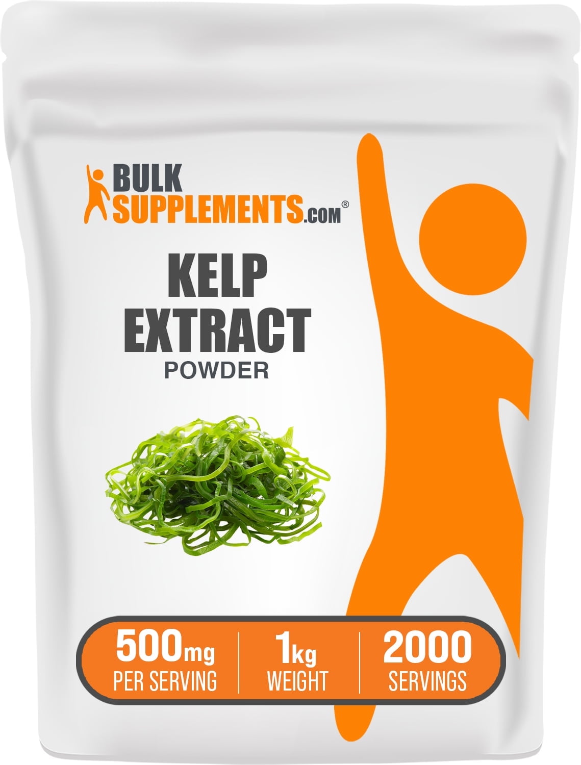 BulkSupplements Kelp Extract Powder - 500mg per Serving - 1 Kilogram (2 ...