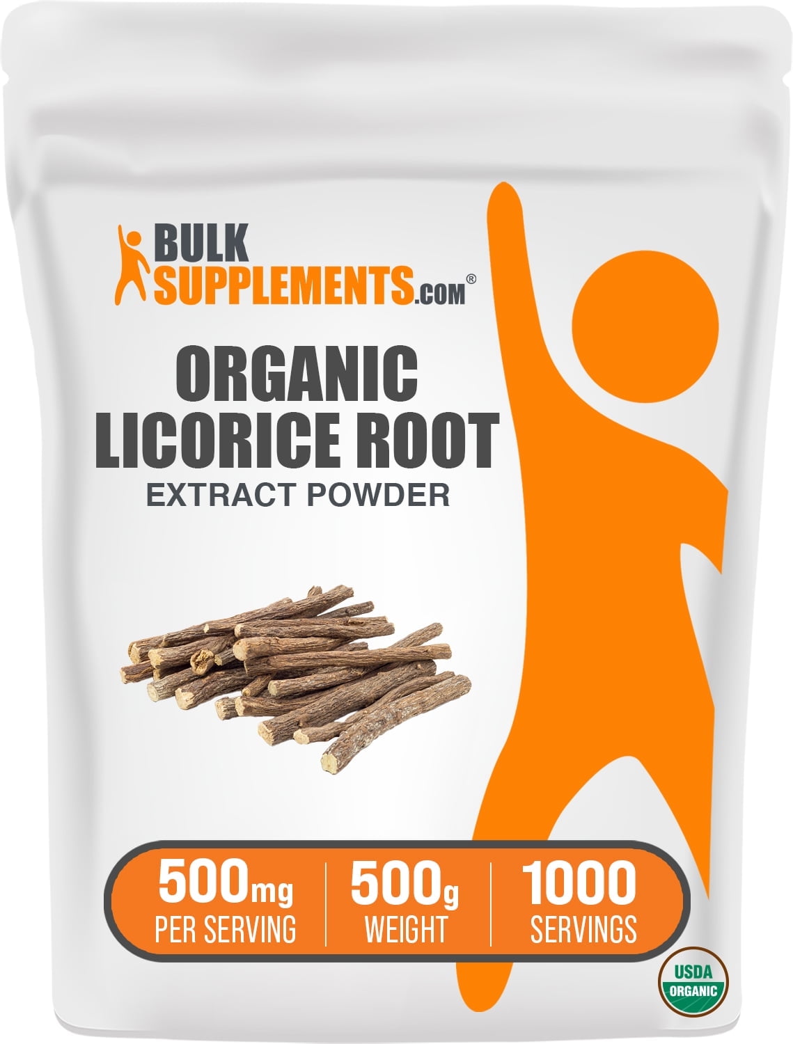 BulkSupplements Organic Licorice Root Extract Powder - 500mg per ...