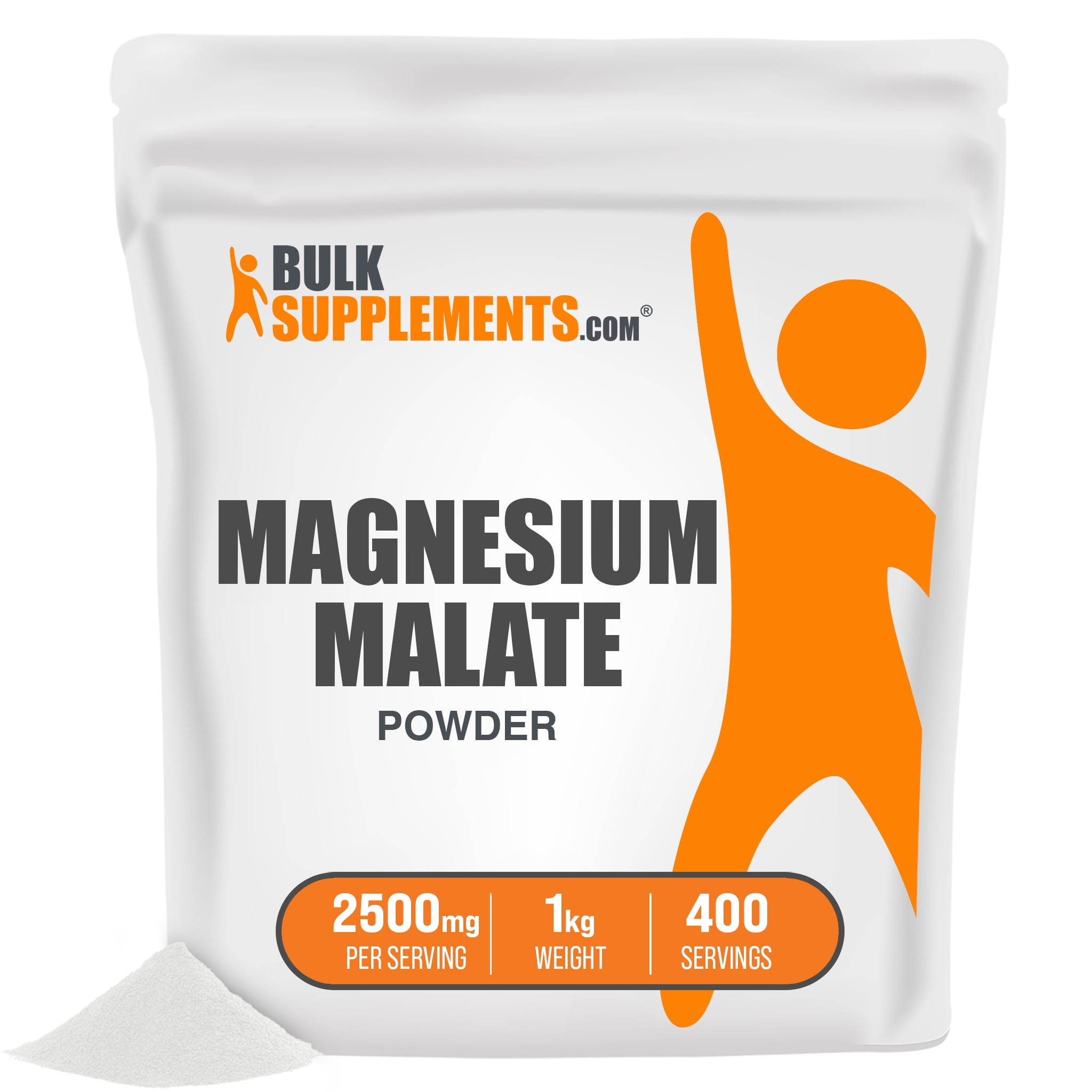 BulkSupplements.com Magnesium Malate Powder, 2500mg - Bone & Heart ...