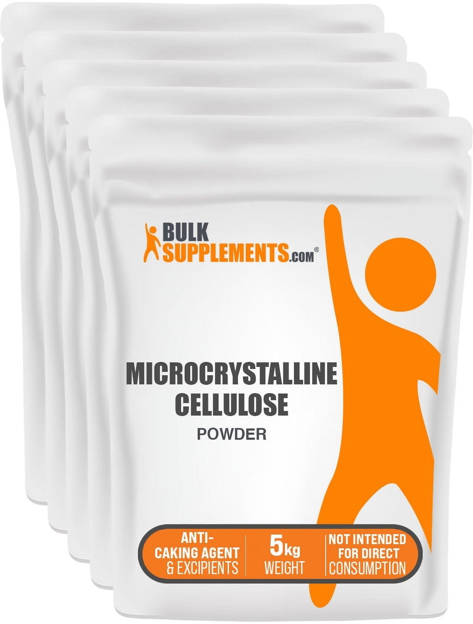 BulkSupplements Microcrystalline Cellulose Powder - MCC Powder, Gluten ...