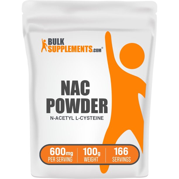 BulkSupplements N-Acetyl L-Cysteine (NAC) Powder, 600mg Per Serving ...
