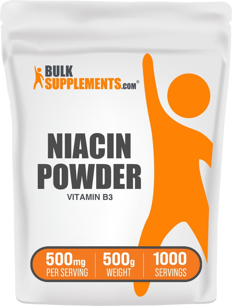 BulkSupplements Niacin (Vitamin B3) Powder - Cardiovascular ...