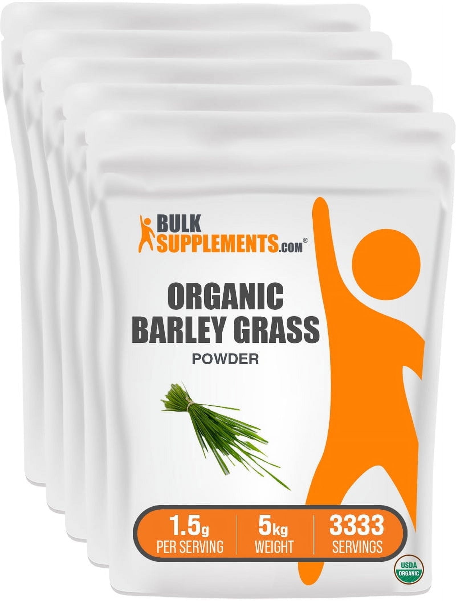 BulkSupplements Organic Barley Grass Powder - 1.5g per Serving - 5 ...