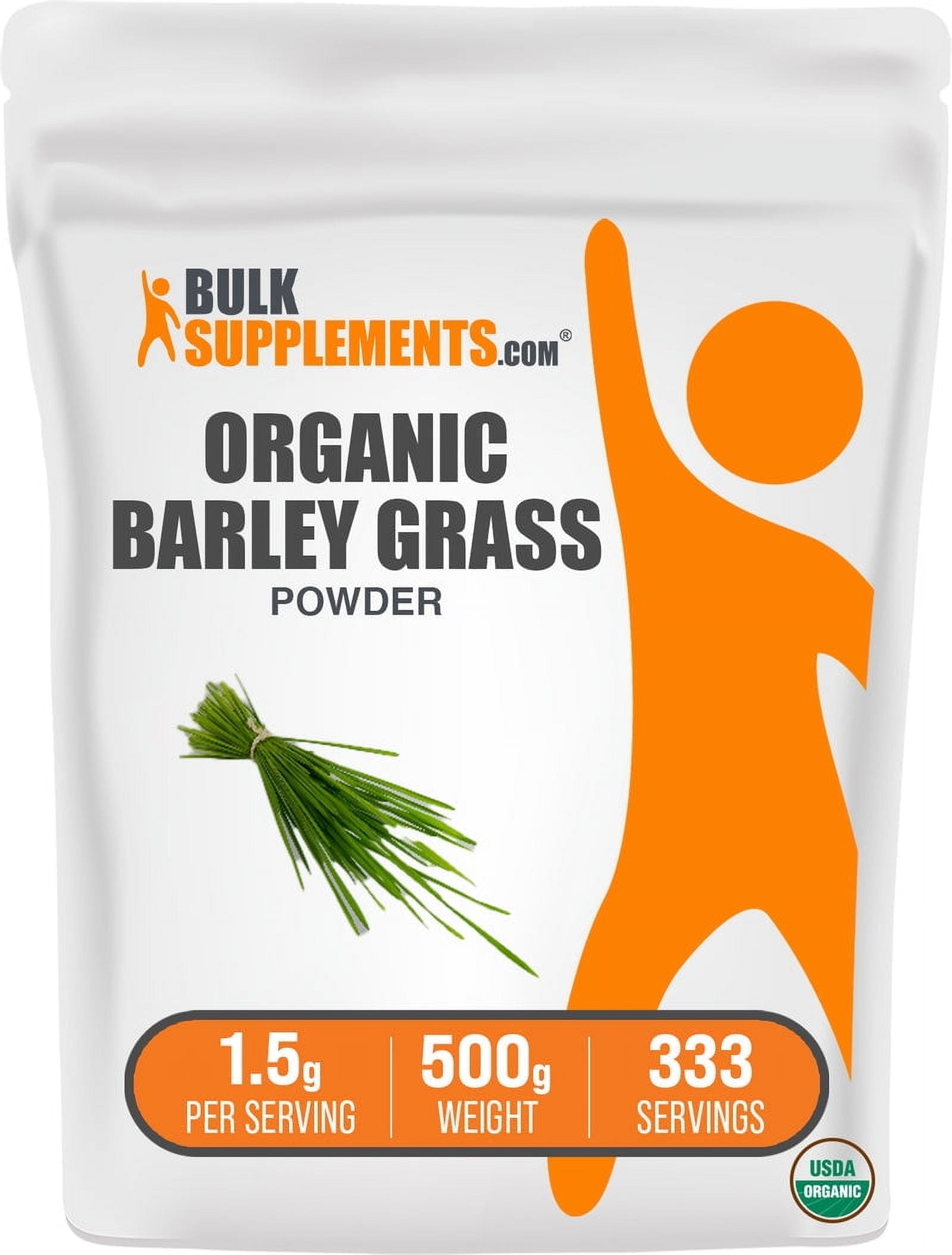 BulkSupplements Organic Barley Grass Powder - 1.5g per Serving - 500 ...