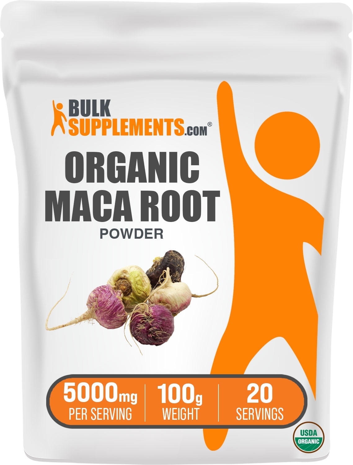BulkSupplements Organic Maca Powder - 5g per Serving - 100 Grams (3.5 ...