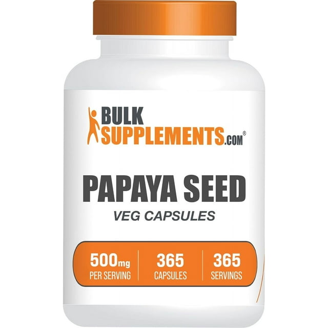 BulkSupplements.com 1000mg Papaya Seed Capsules - Vitamin-Rich Immune ...