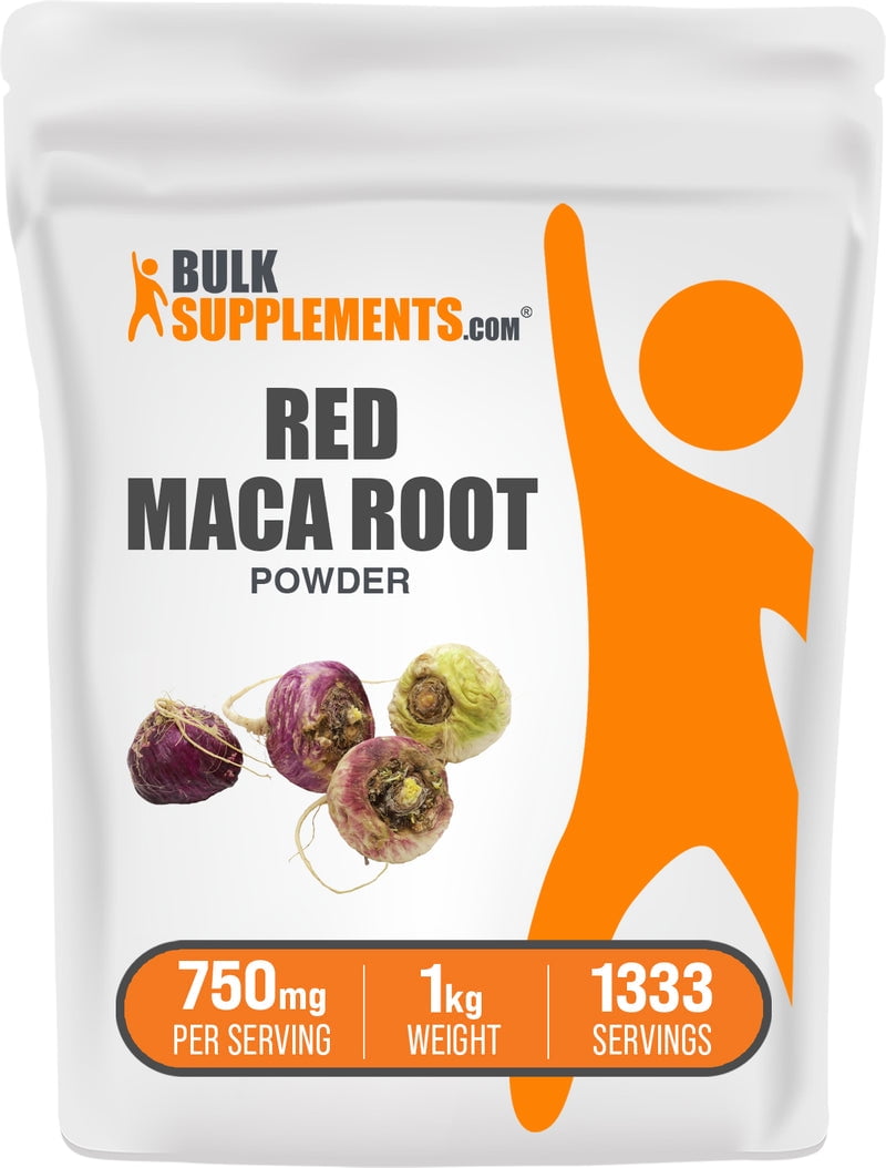 BulkSupplements Red Maca Powder, 750mg - Maca Supplement - Red Maca ...